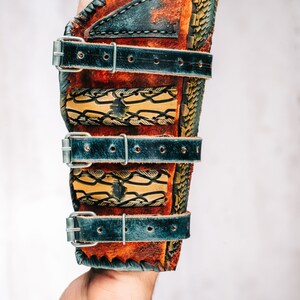 Colorful Arm Guard - Dystopian Bracer - Leather Forearm Protector ...