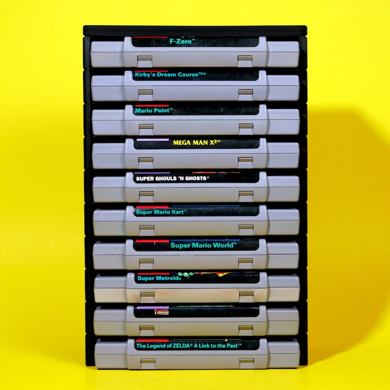 Stackable SNES Cart Organizer - Etsy