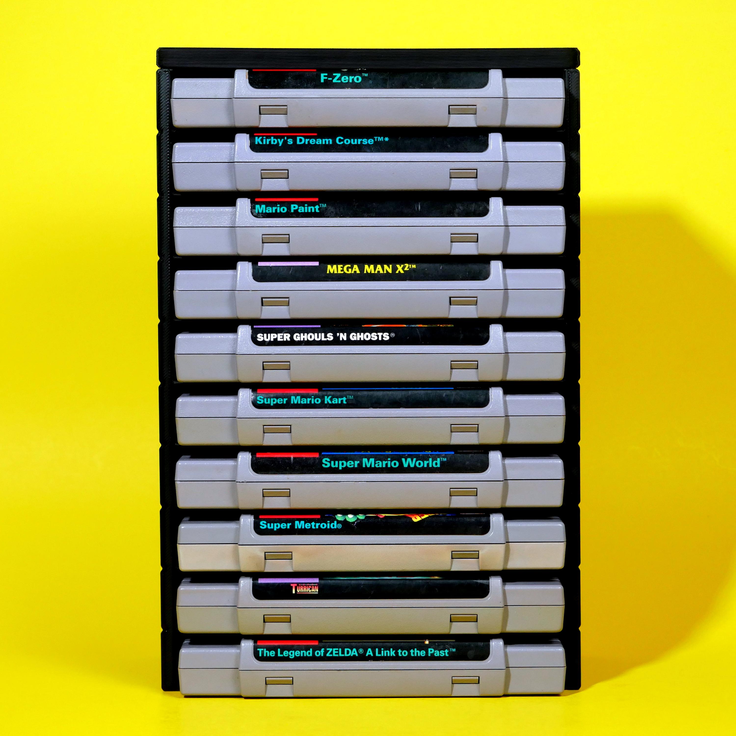 Stackable SNES Cart Organizer - Etsy