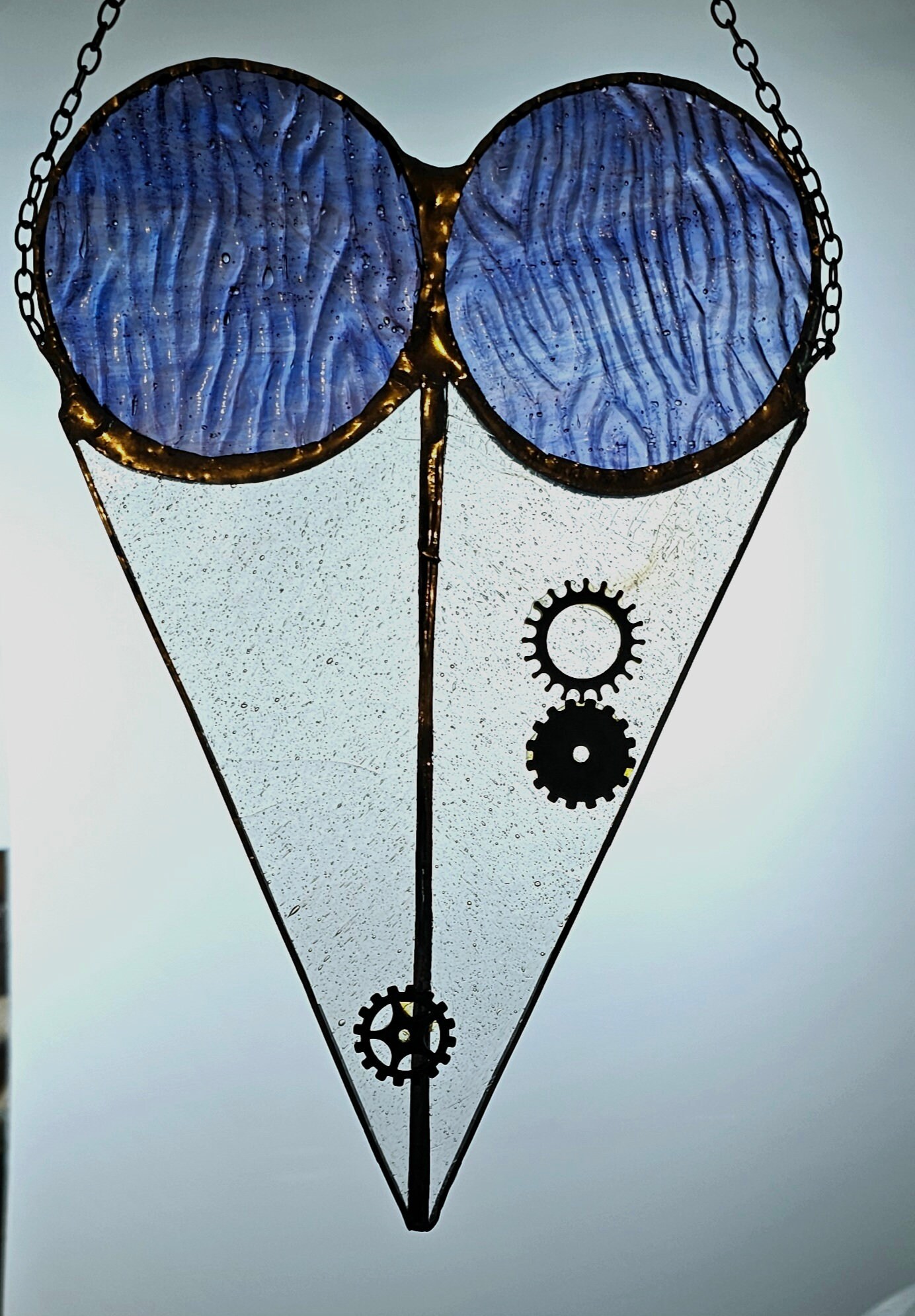 Steampunk Stained Glass Heart Suncatcher - Etsy