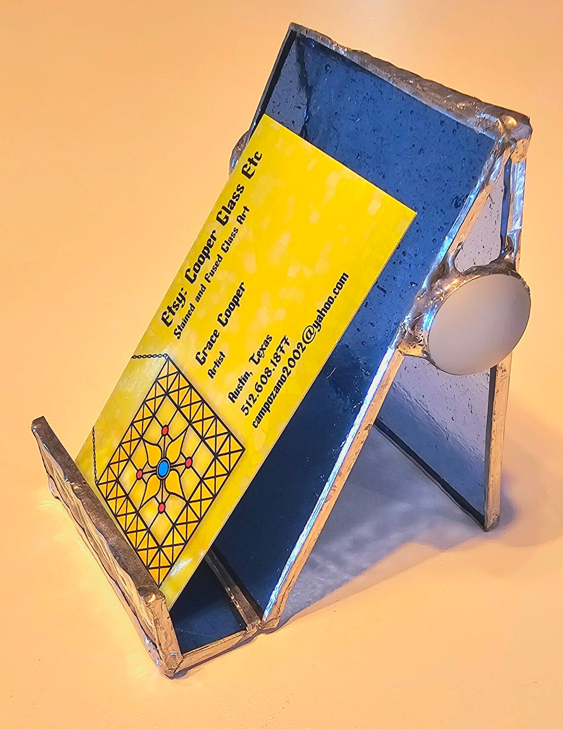 Stained Glass Business Card Holder. - Etsy