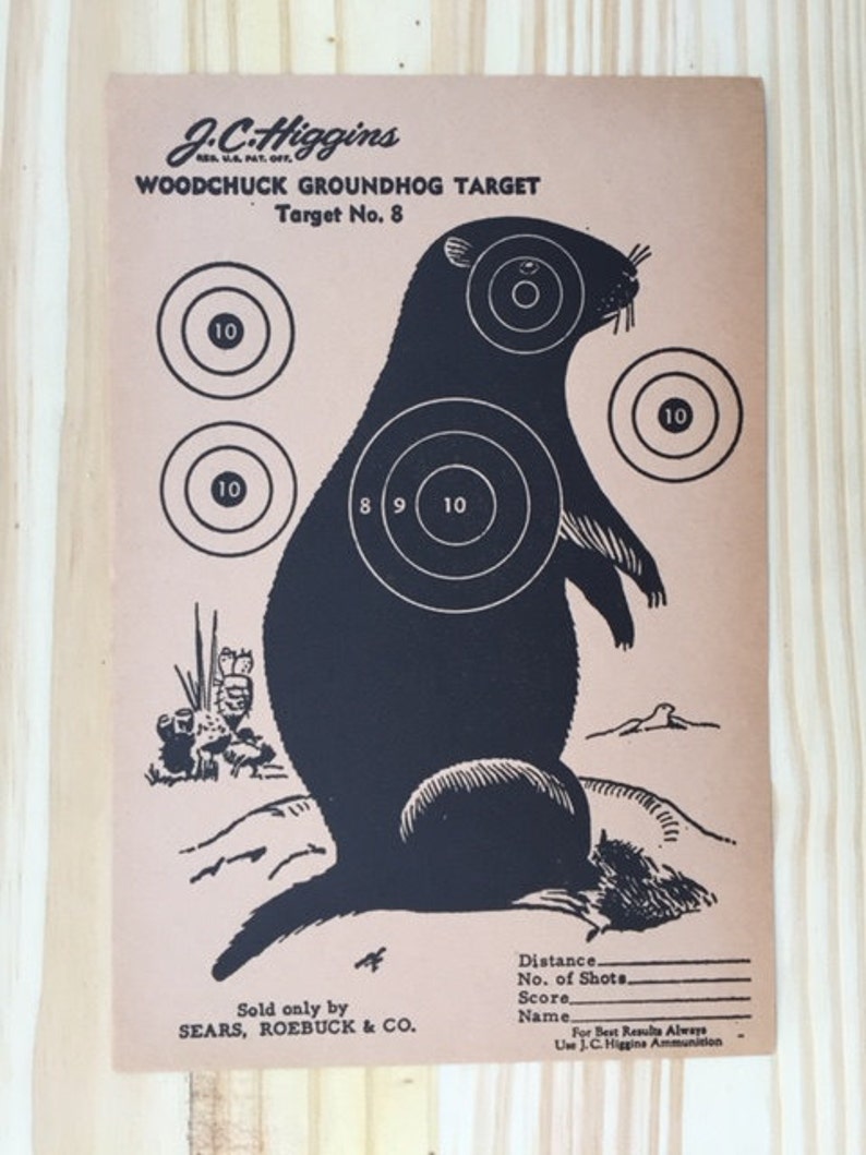 Vintage Woodchuck Groundhog Shooting Target No. 8 by J.C. - Etsy