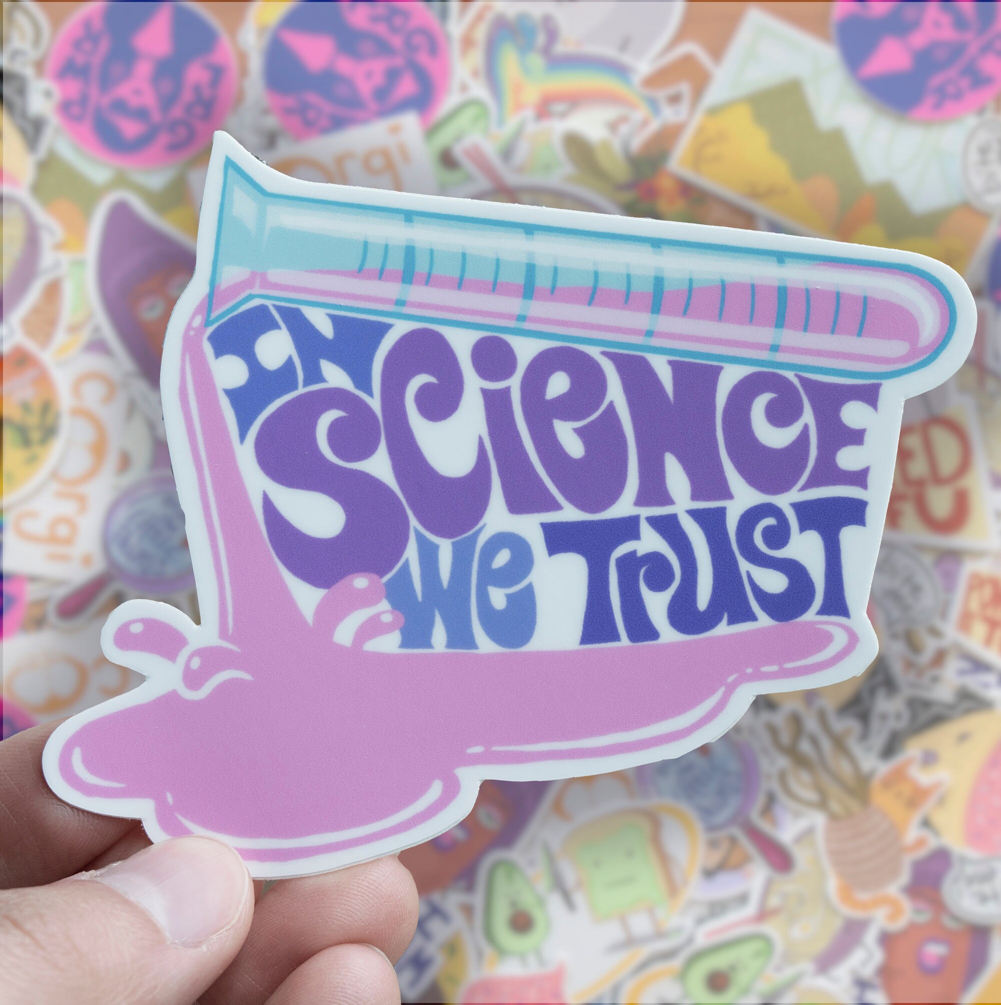 In Science We Trust Vinyl Sticker Science Test Tube Science - Etsy