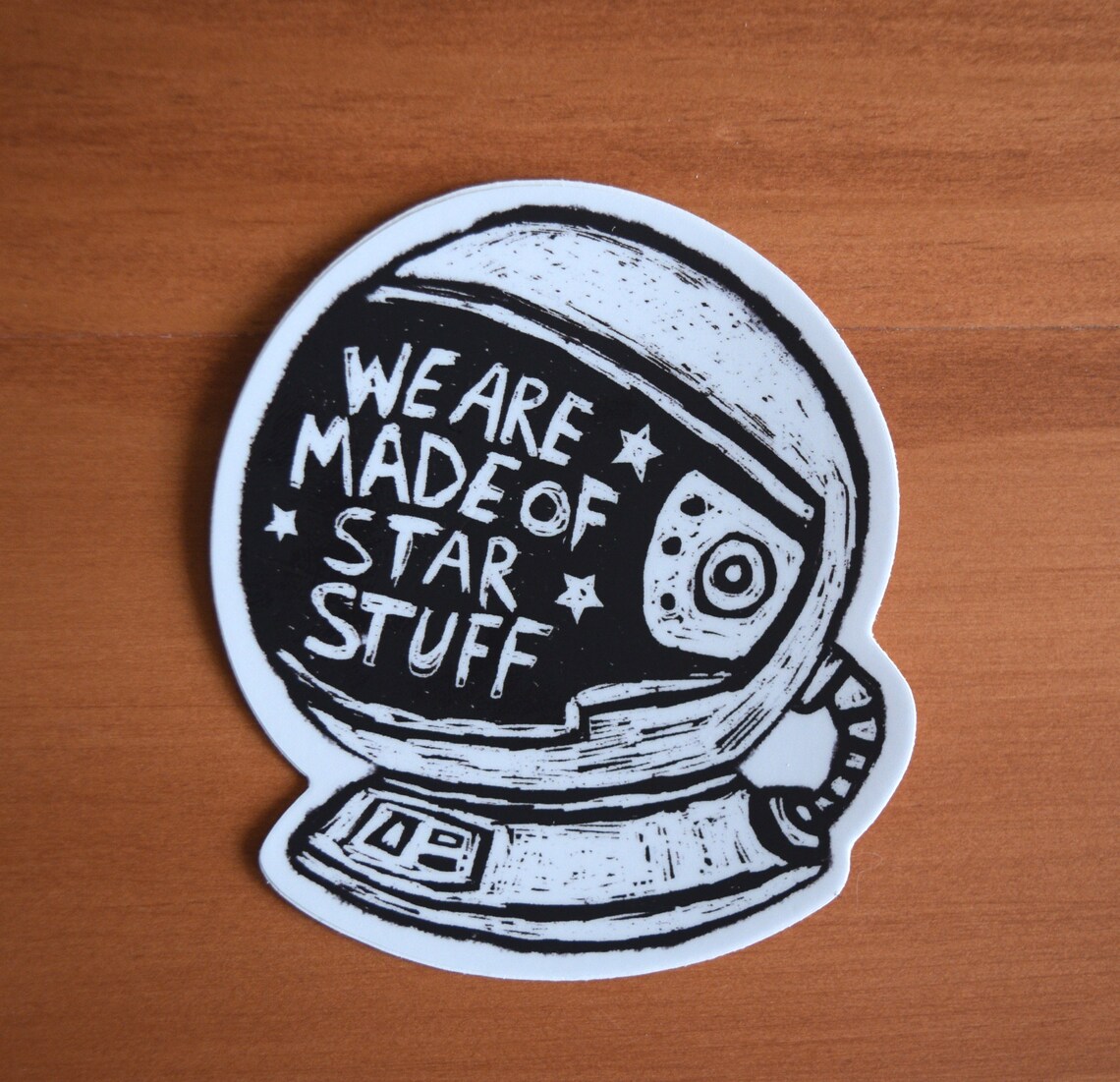 We Are Made of Star Stuff Astronaut Helmet Vinyl Sticker | Etsy