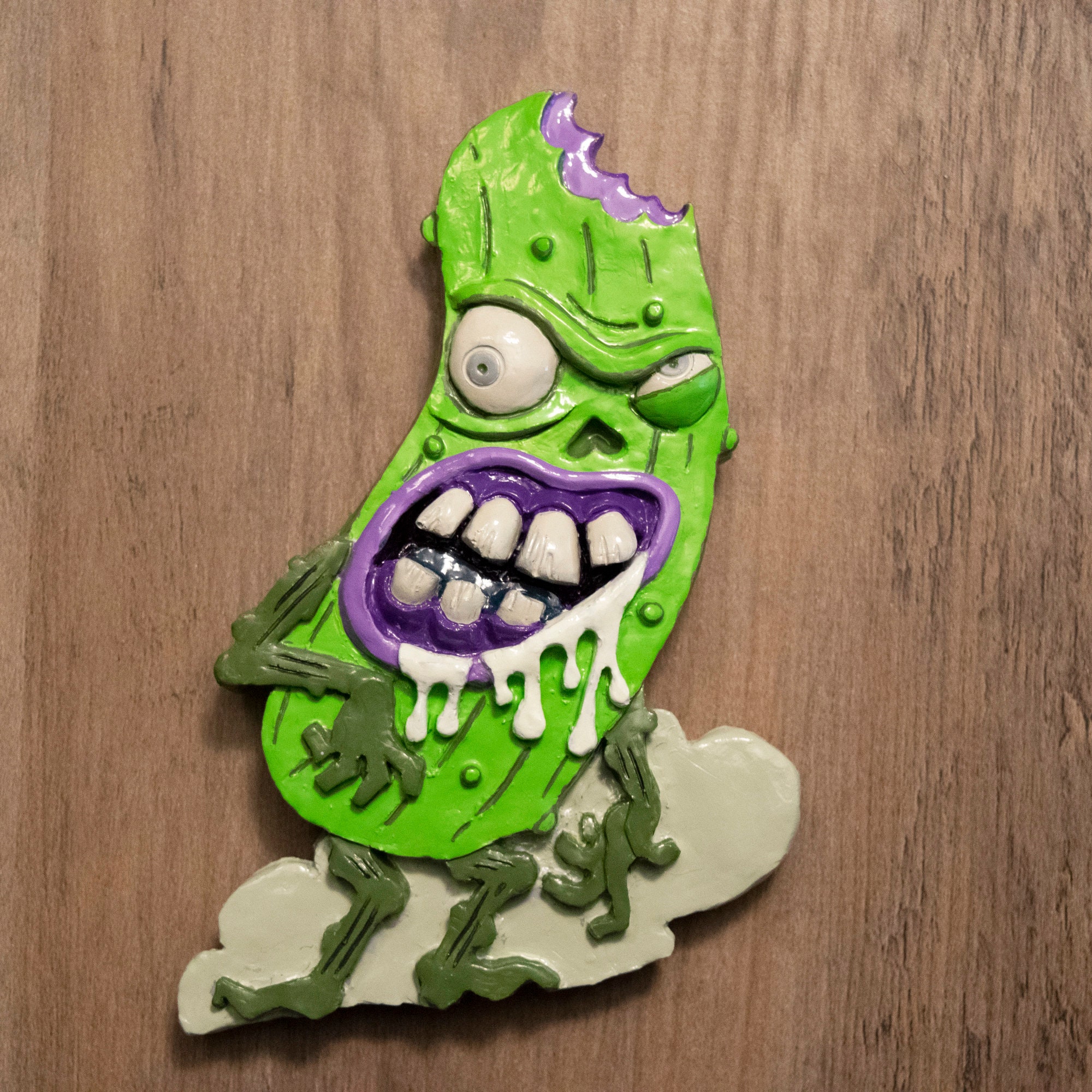 Funny Pickle Magnet, Zombie, Food Magnet, Walking Dead Magnet, Zombie ...