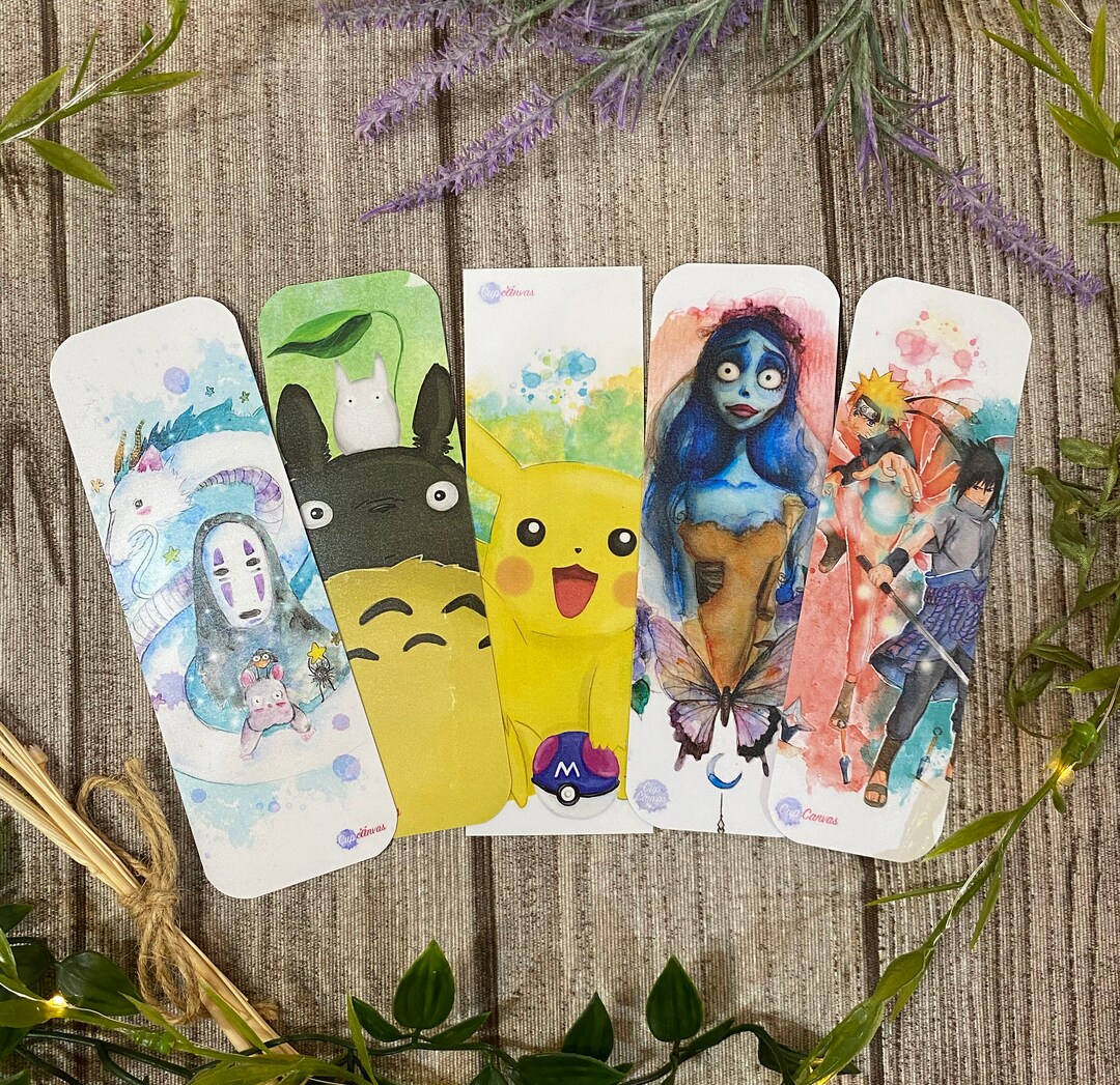 Laminated and Rigid Bookmarks With Animation and Anime Themes Such as ...