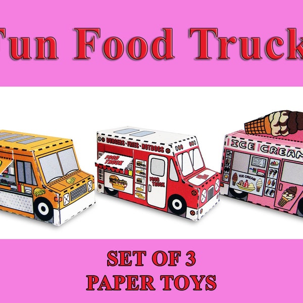 Construction Vehicles Paper Toy Vehicle Models Set of 3 - Etsy