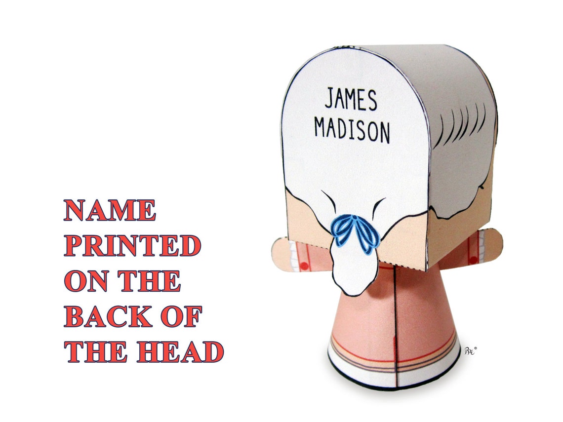 President James Madison Paper Toy Model W/movable Parts - Etsy