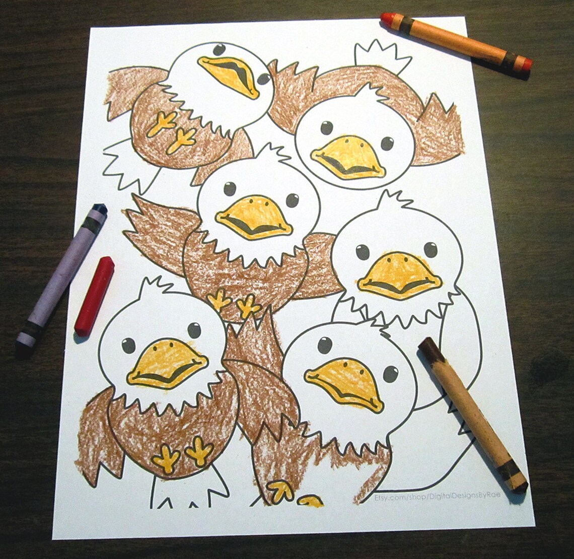 12 Bald Eagle Activity & Coloring Pages USA Patriotic - Etsy