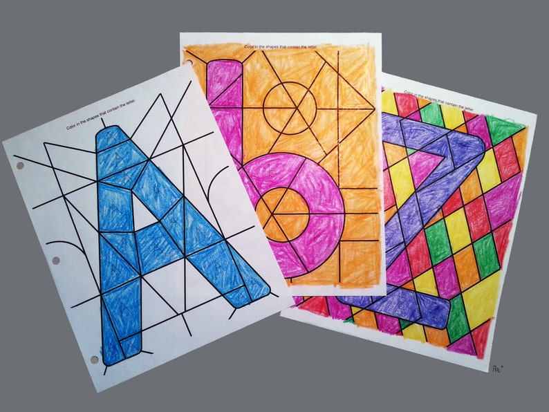 62 Alphabet & Number Recognition Coloring Activity Pages - Etsy