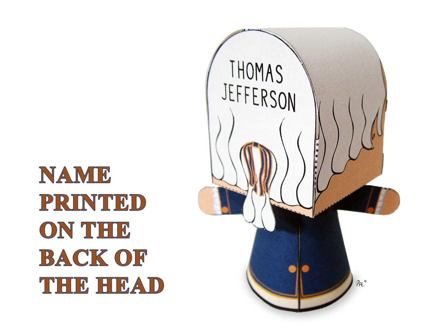 President Thomas Jefferson Paper Toy Model W/movable Parts - Etsy