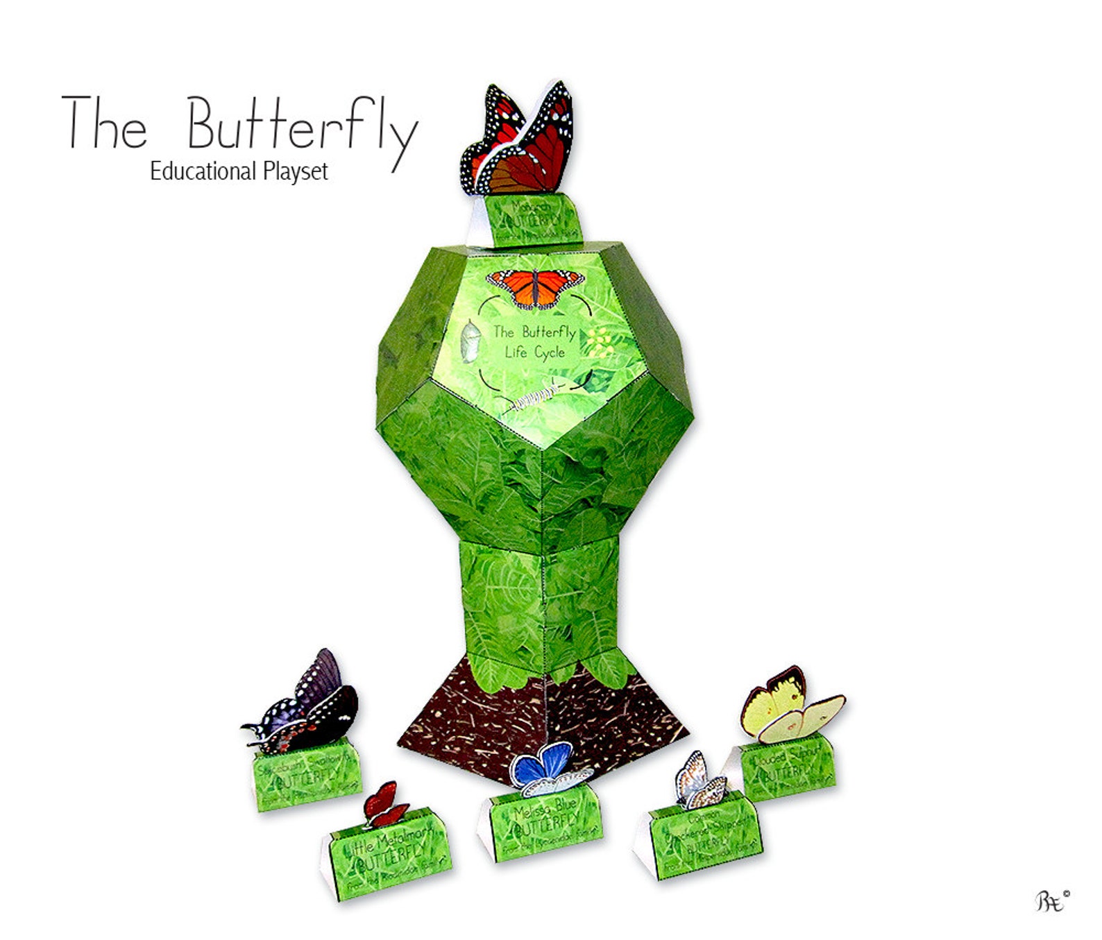 The Butterfly Paper Toy Educational Life Cycle Playset - Etsy