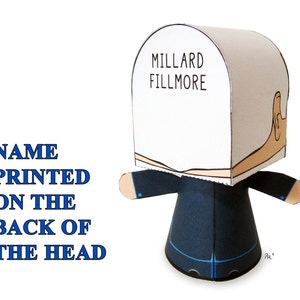 President Millard Fillmore Paper Toy Model W/movable Parts - Etsy