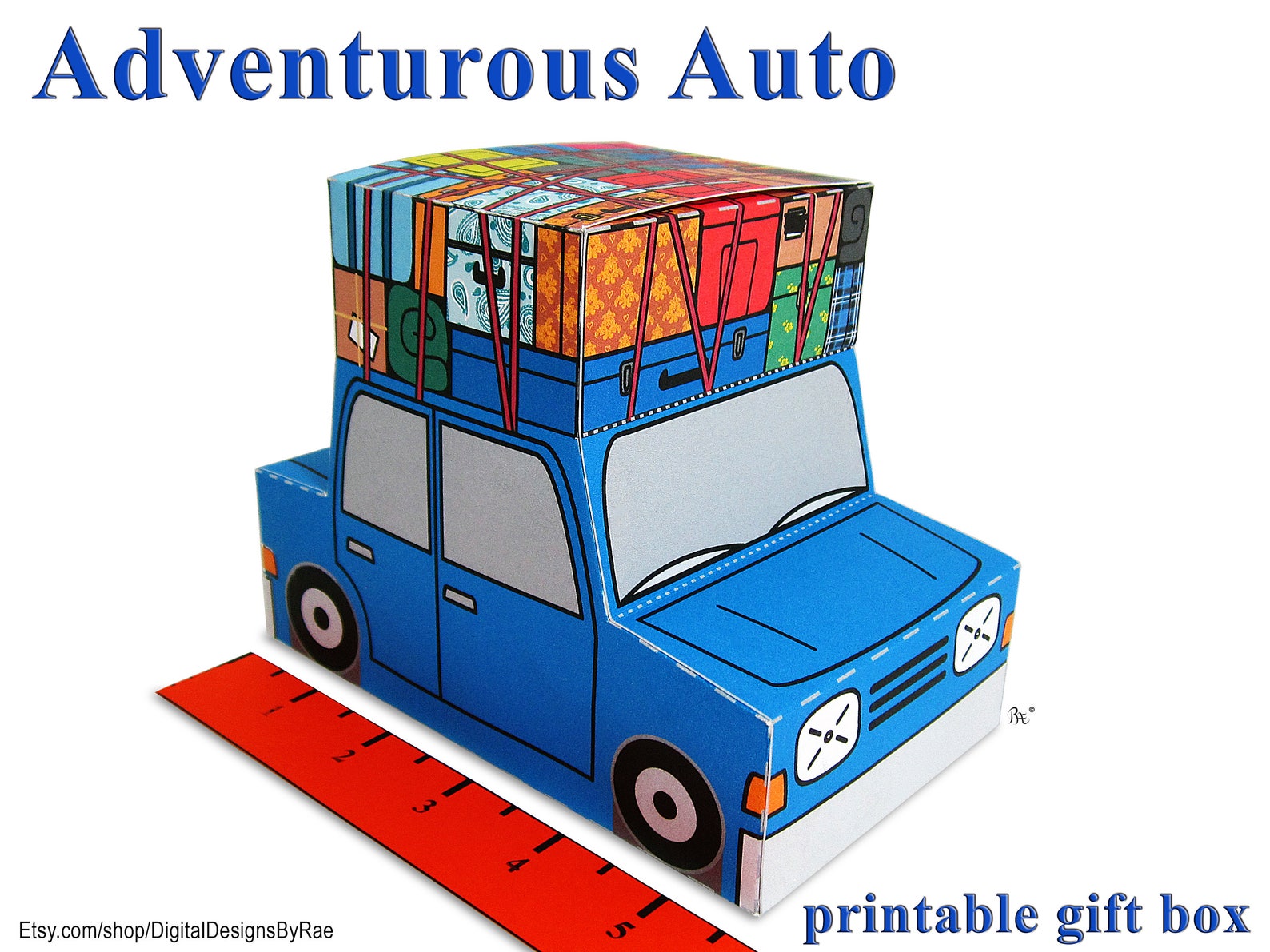 Adventurous Auto Gift Box Printable Favor/treat Box - Etsy