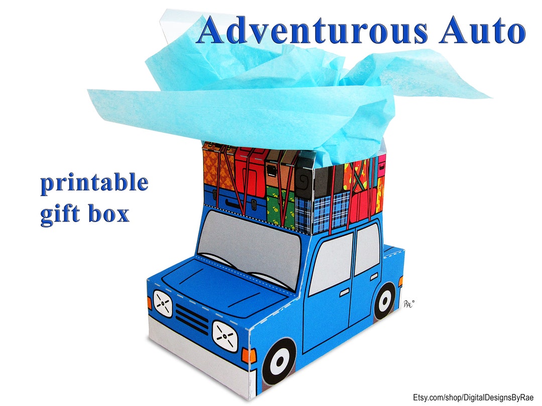 Adventurous Auto Gift Box Printable Favor/treat Box - Etsy