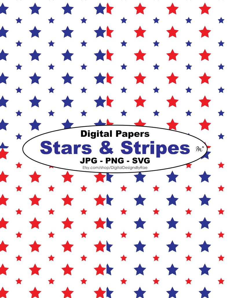 Stars & Stripes Digital Paper Set With 20 Patterns - Etsy