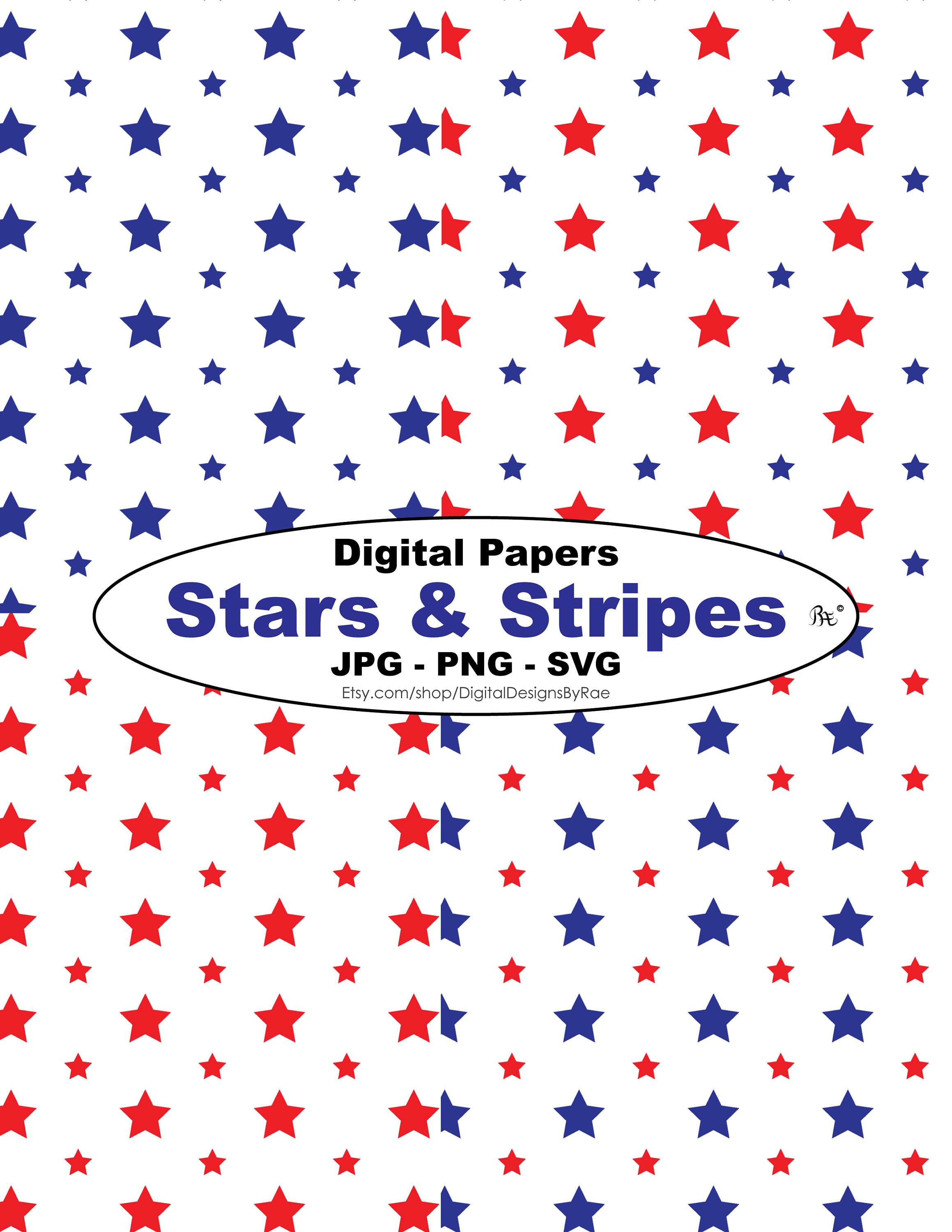 Stars & Stripes Digital Paper Set With 20 Patterns - Etsy