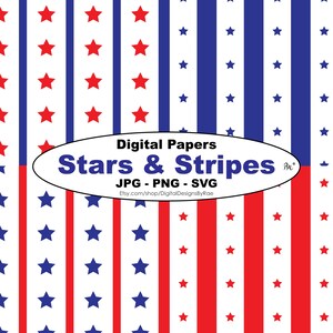 Stars & Stripes Digital Paper Set With 20 Patterns - Etsy