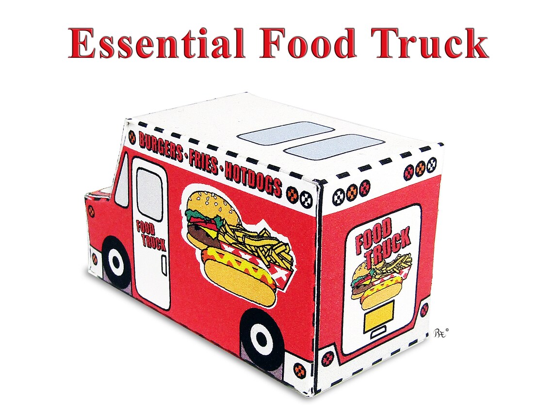 Fun Food Trucks Paper Toy Models Set of 3 - Etsy