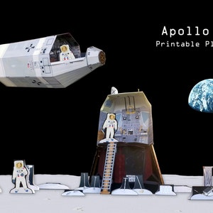 Apollo 11 Paper Toy Model & Educational Playset - Etsy