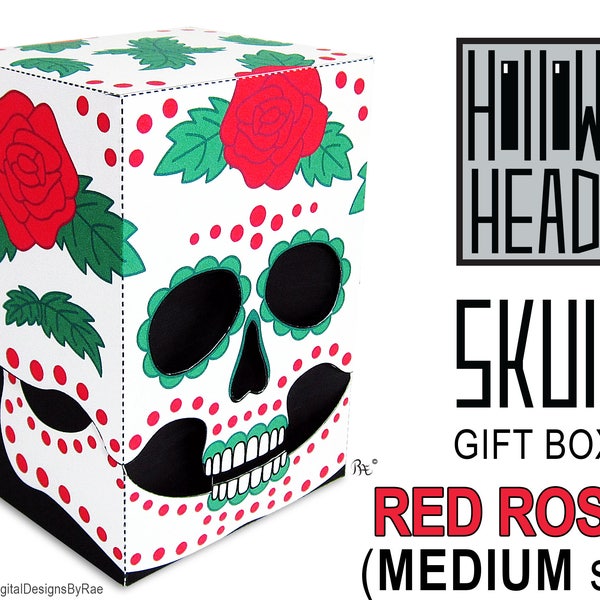 3 Shades of Yellow Skull Hollow Head Mini Favor Boxes Printable ...