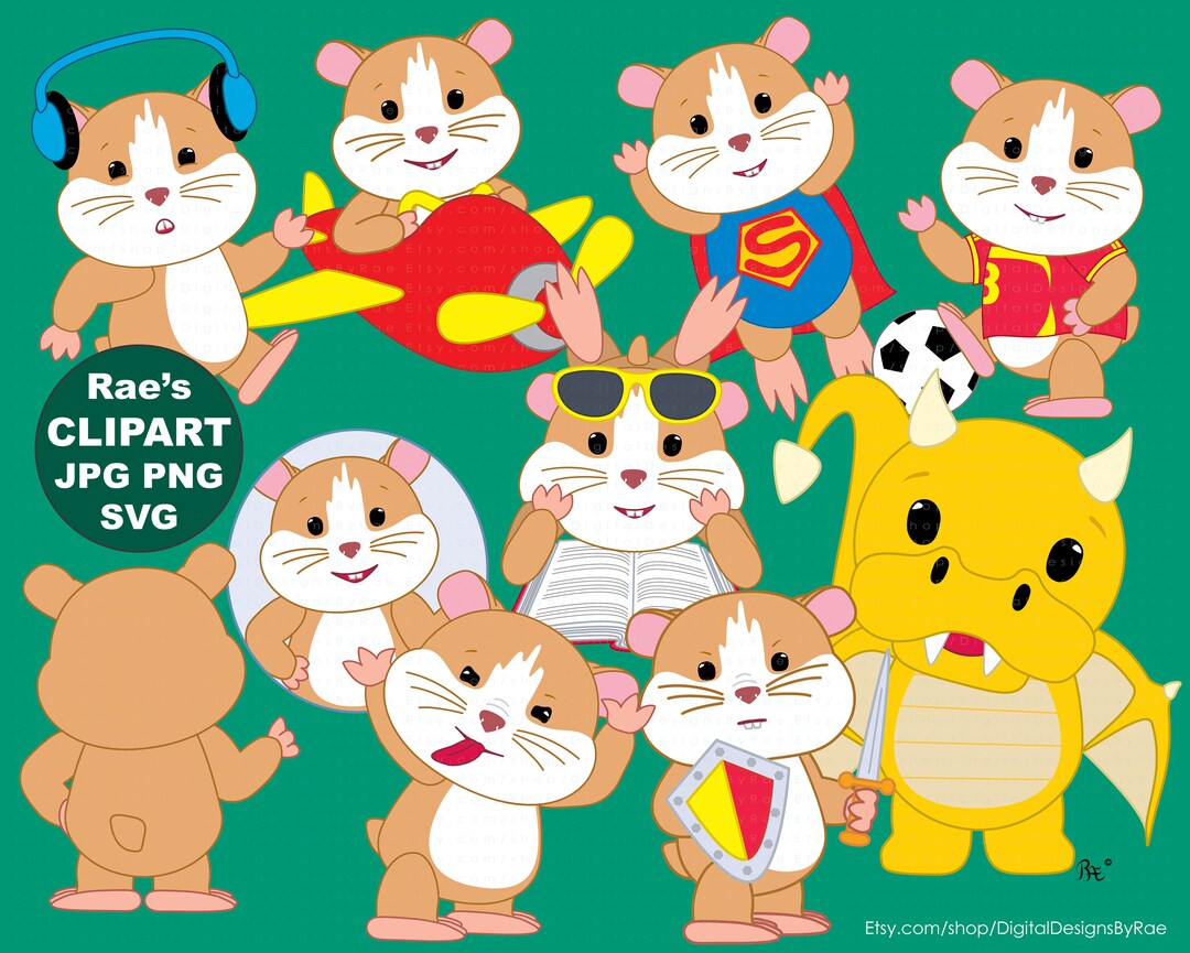 Hammy Hamsters Digital Clipart Set - Etsy