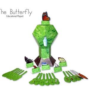 The Butterfly Paper Toy Educational Life Cycle Playset - Etsy