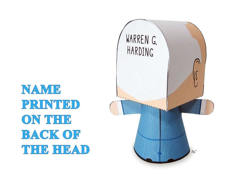 President Warren G. Harding Paper Toy Model W/movable Parts - Etsy