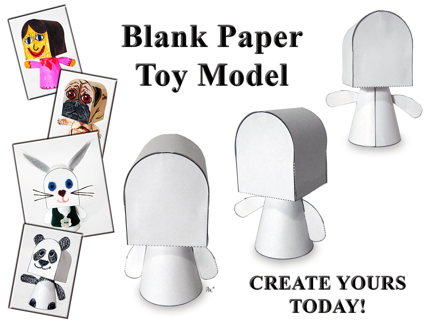 Blank Paper Toy Model Base W/movable Parts - Etsy