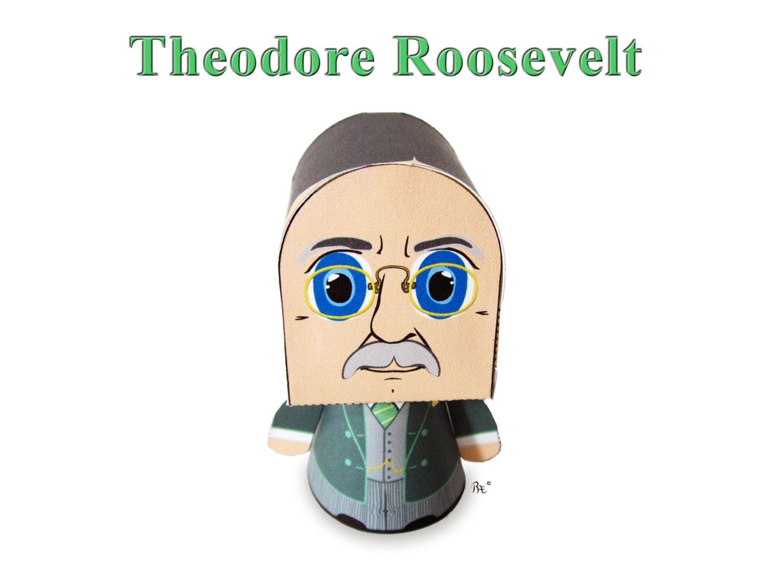 President Theodore Roosevelt Paper Toy Model W/movable Parts - Etsy