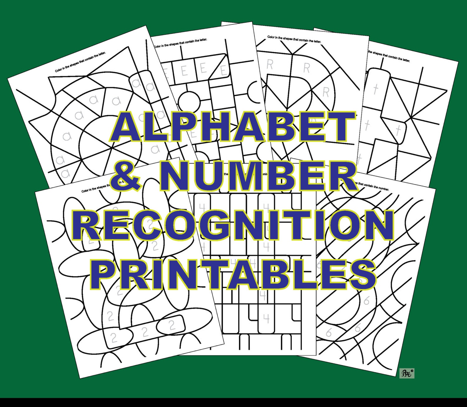 62 Alphabet & Number Recognition Coloring Activity Pages - Etsy