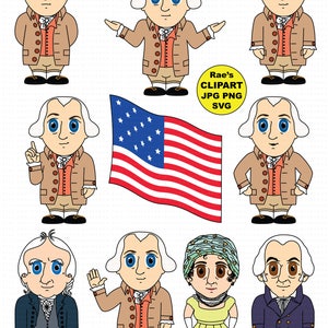 President James Madison Clipart Set With George Clinton, Elbridge Gerry ...