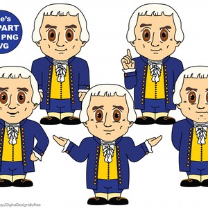 President Thomas Jefferson Clipart Set With George Clinton and Aaron ...