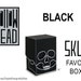 3 Black & White Skull Hollow Head Mini Favor Boxes Printable Halloween ...