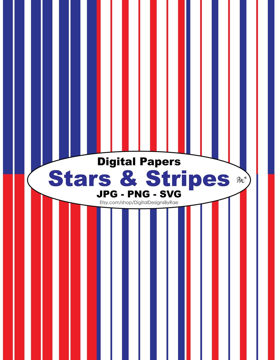 Stars & Stripes Digital Paper Set With 20 Patterns | Etsy