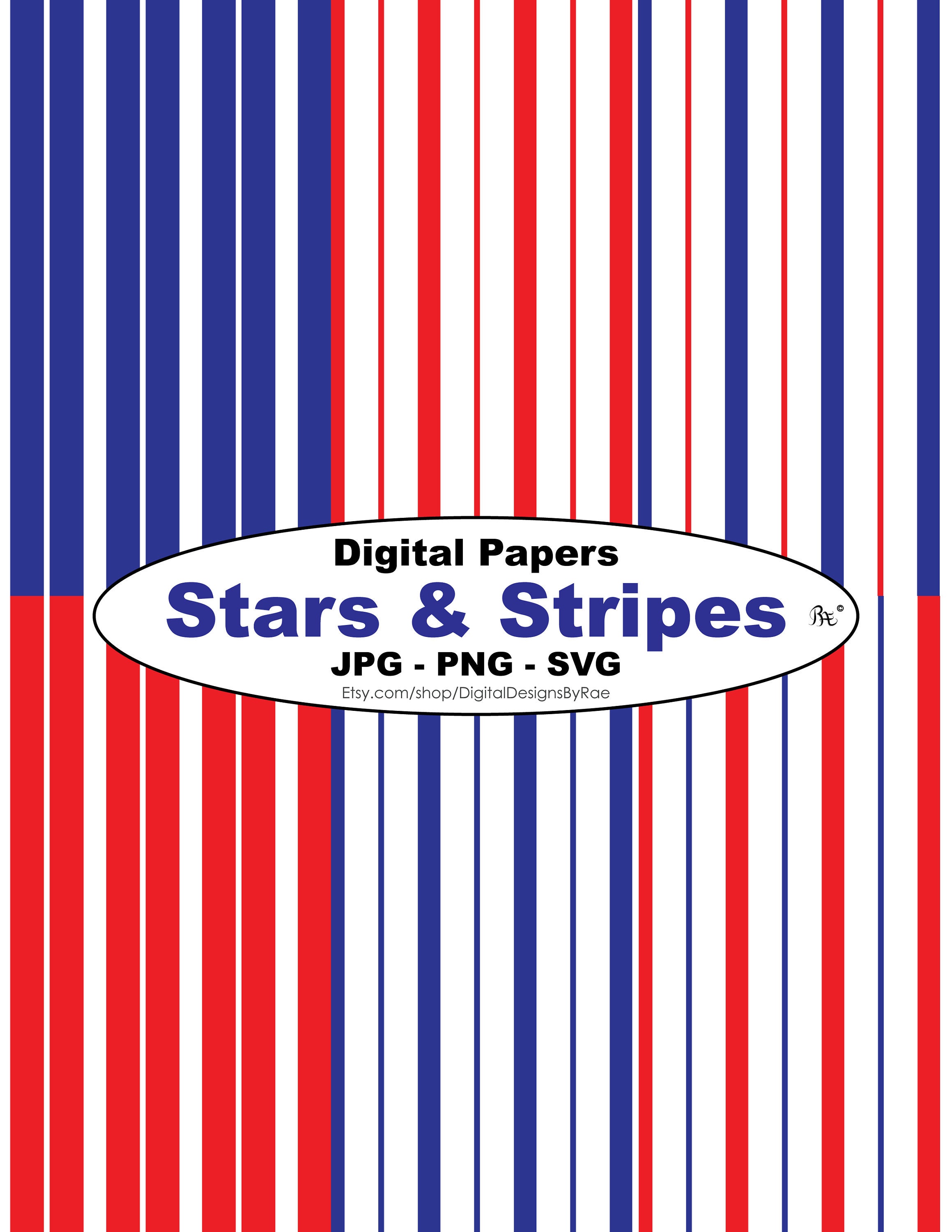 Stars & Stripes Digital Paper Set With 20 Patterns - Etsy
