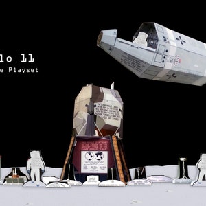Apollo 11 Paper Toy Model & Educational Playset - Etsy
