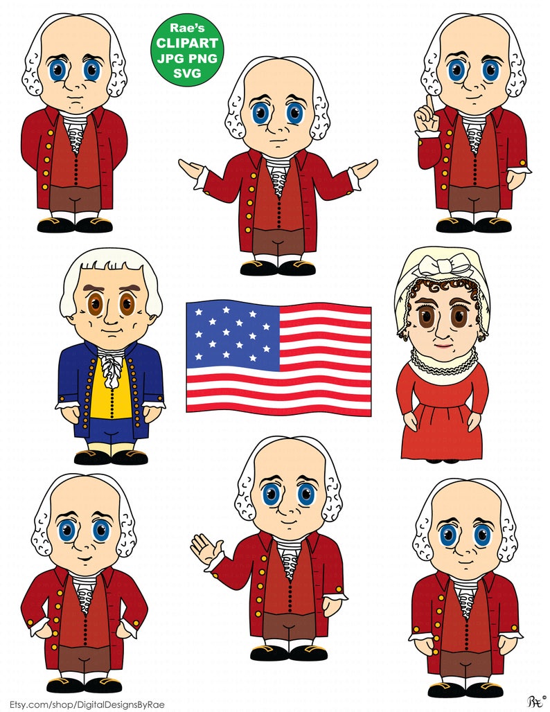 President John Adams Clipart Set With Thomas Jefferson and - Etsy