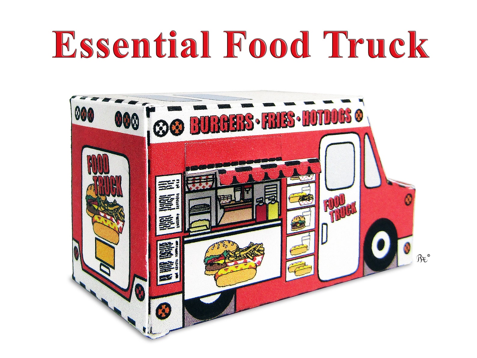 Fun Food Trucks Paper Toy Models Set of 3 - Etsy Ireland