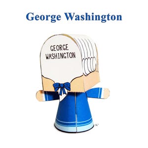 President George Washington Paper Toy Model W/movable Parts - Etsy