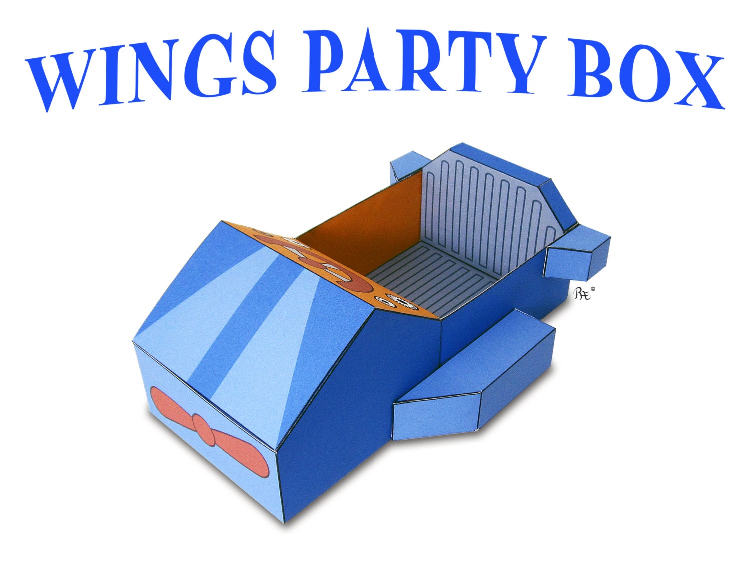 Wings Party Box Printable Double Favor/treat/cupcake Box - Etsy