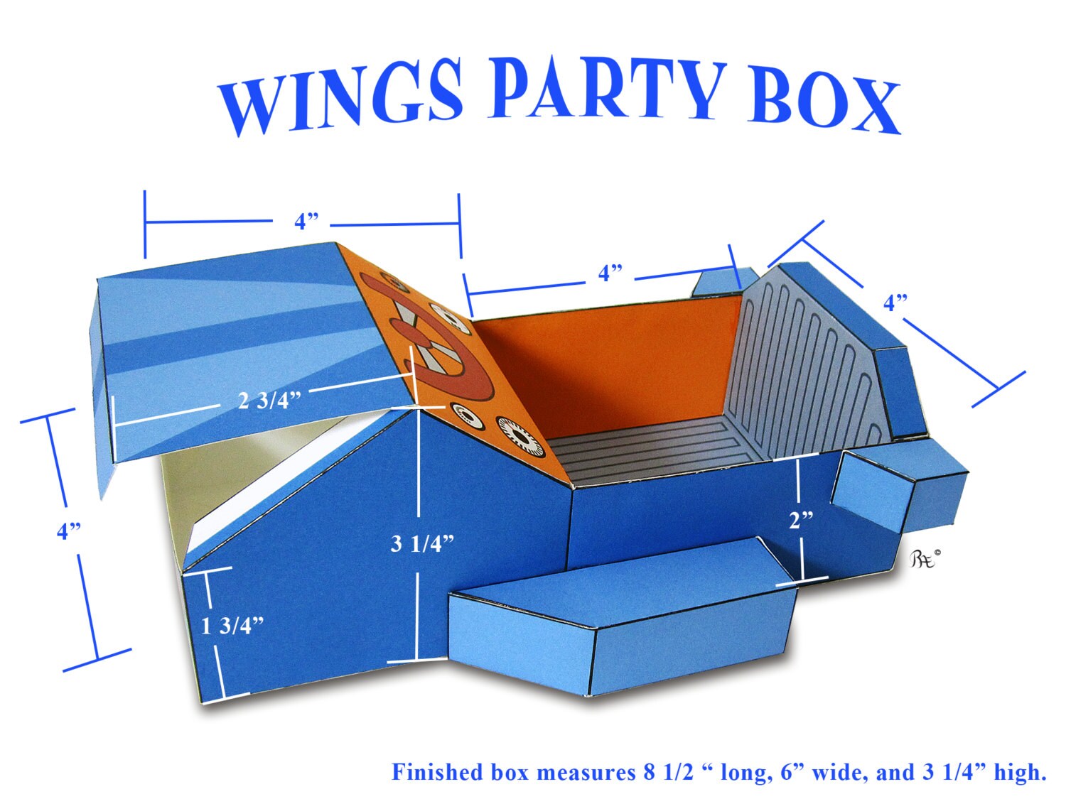 Wings Party Box Printable Double Favor/treat/cupcake Box - Etsy