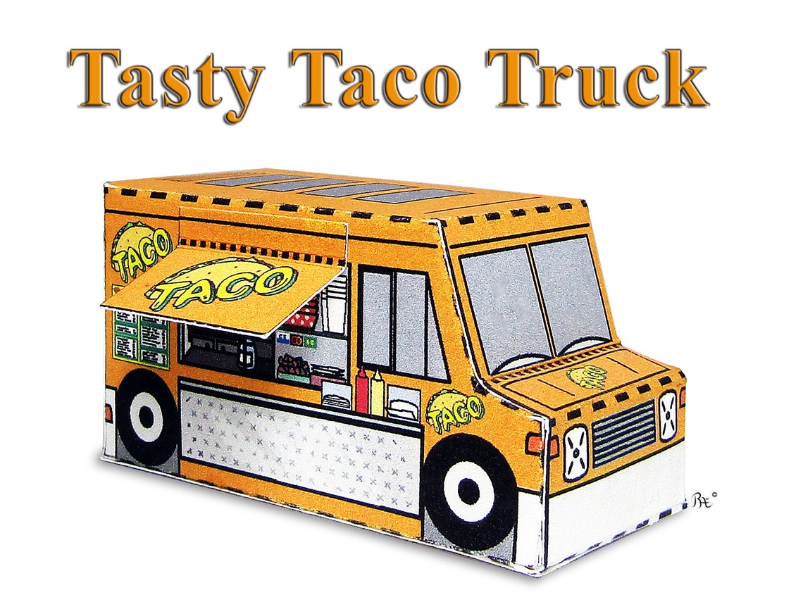 Fun Food Trucks Paper Toy Models Set of 3 - Etsy