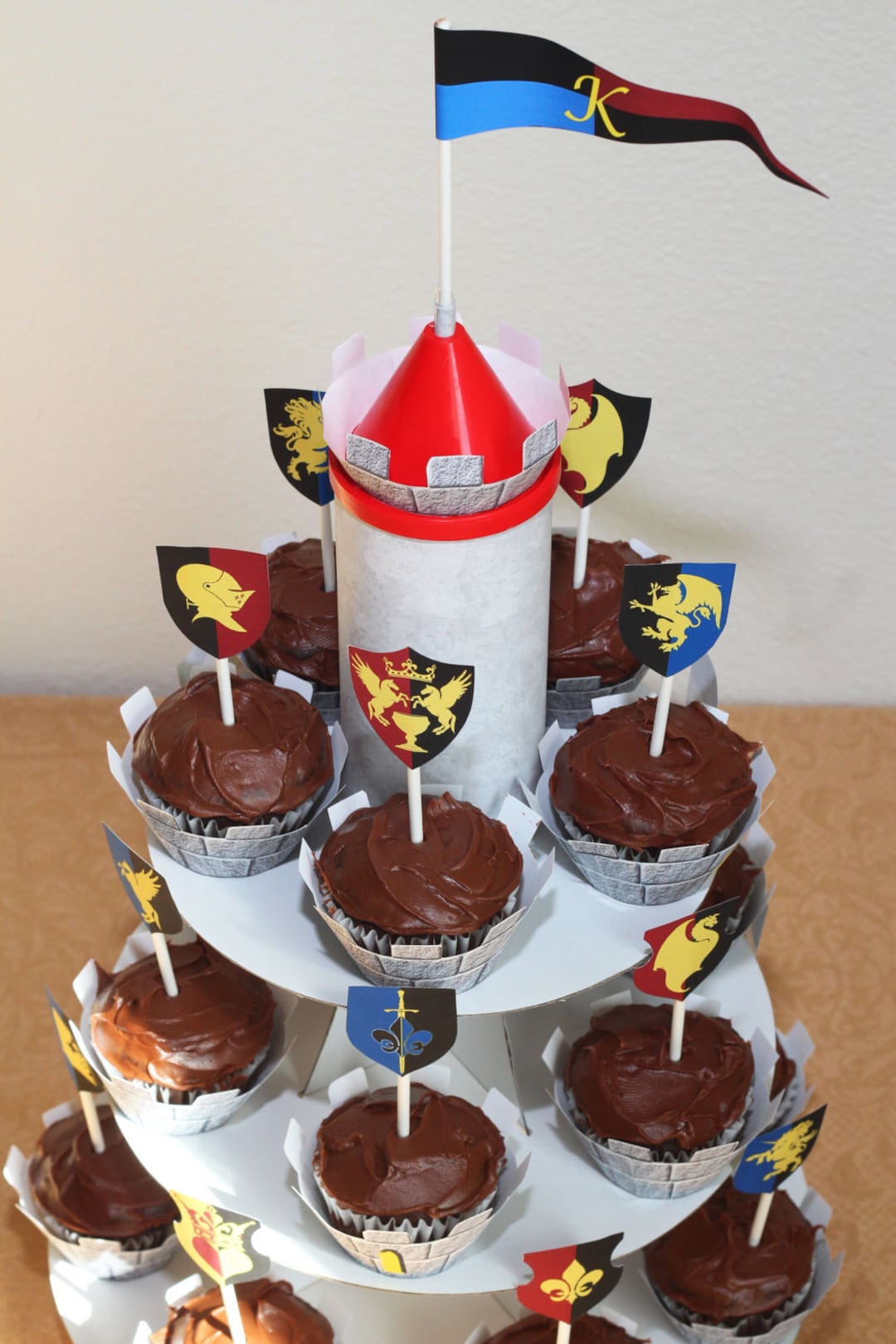 Knight Cupcake Topper, Dragon Cupcake Topper, Castle Cupcake Wrapper ...