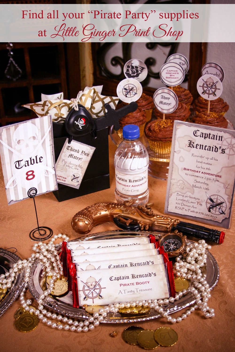 Pirate Water Bottle Label Instant Download Editable PDF - Etsy