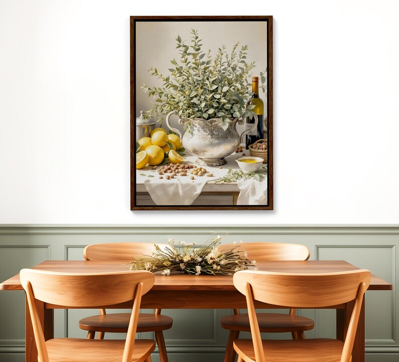 French Country Lemon Kitchen Wall Art, Lemon Kitchen Décor, Artful ...