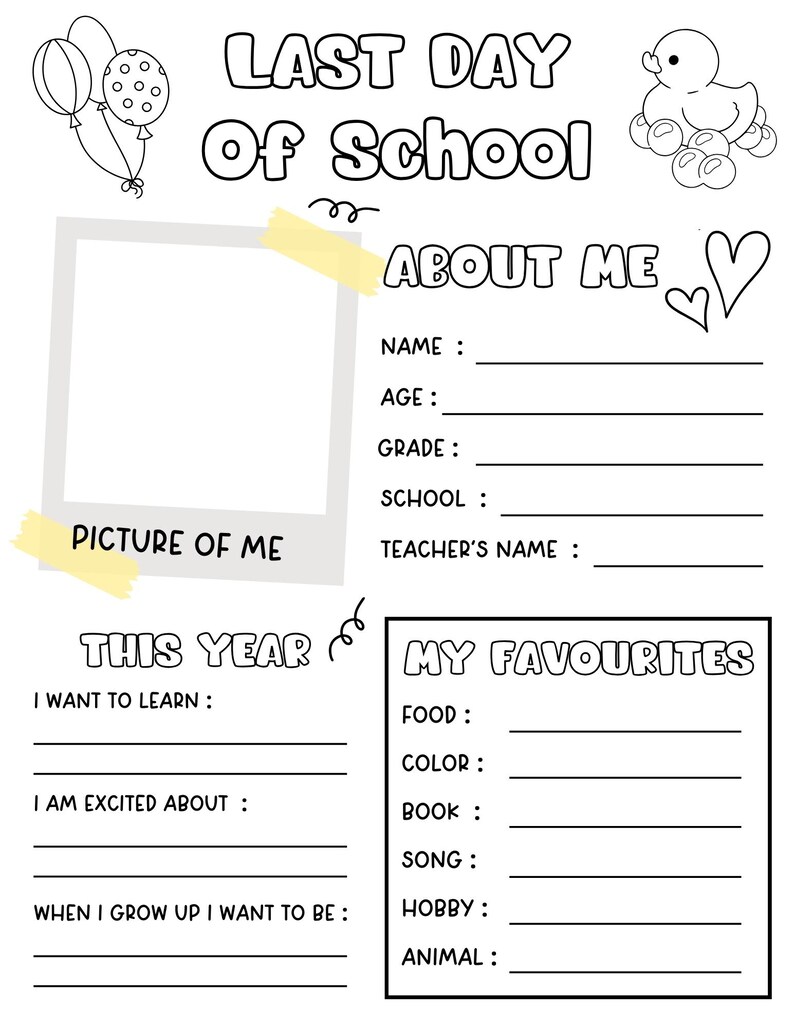 Cute Girl First Day & Last Day of School Printable, Home School ...