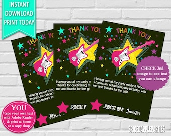 Rock star thank you | Etsy