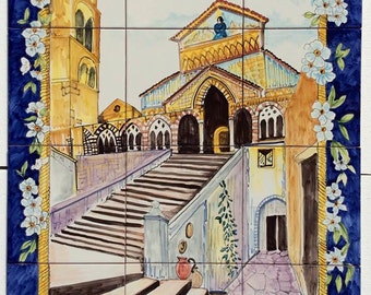 Hand Painted Italian Tile Mosaic Amalfi Coast Colorful | Etsy