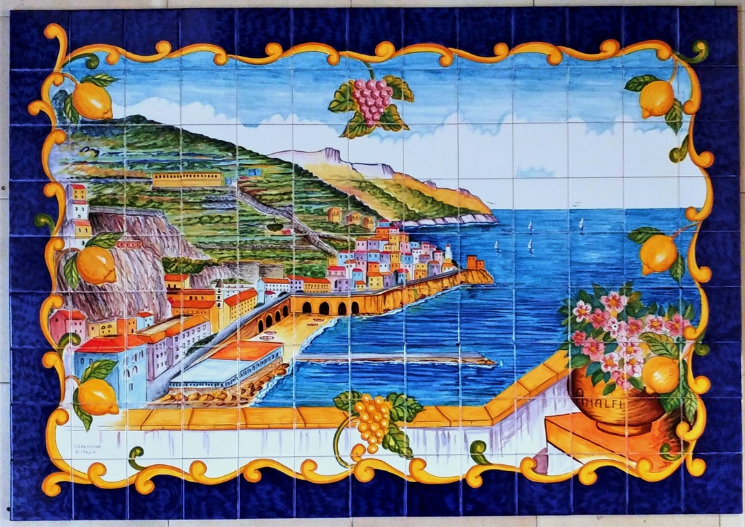 Amalfi Coast Italy Decor, Large Wall Murals, Unique Tiles, Italian Home ...